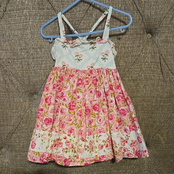 Dresses | 4t Sweet Honey Floral Pink And White Kids Dress | Poshmark